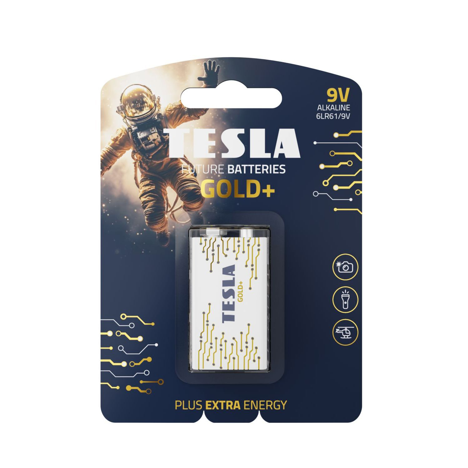 Батарейка Tesla 9V Gold+ алкалиновая 6LR61 крона 9В 1 шт. ️ купить по ...