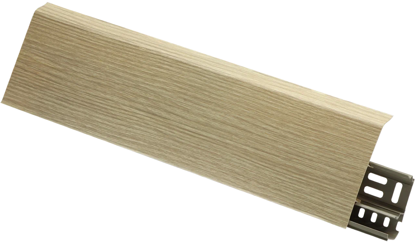 Плинтус напольный ПВХ Line Plast Эш вайт Мелинга 85x25x2200 мм Комплект ...