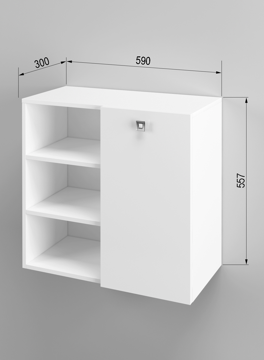 Шкаф подвесной Regent style правый 59x55.7 см цвет белый ️ купить по ...
