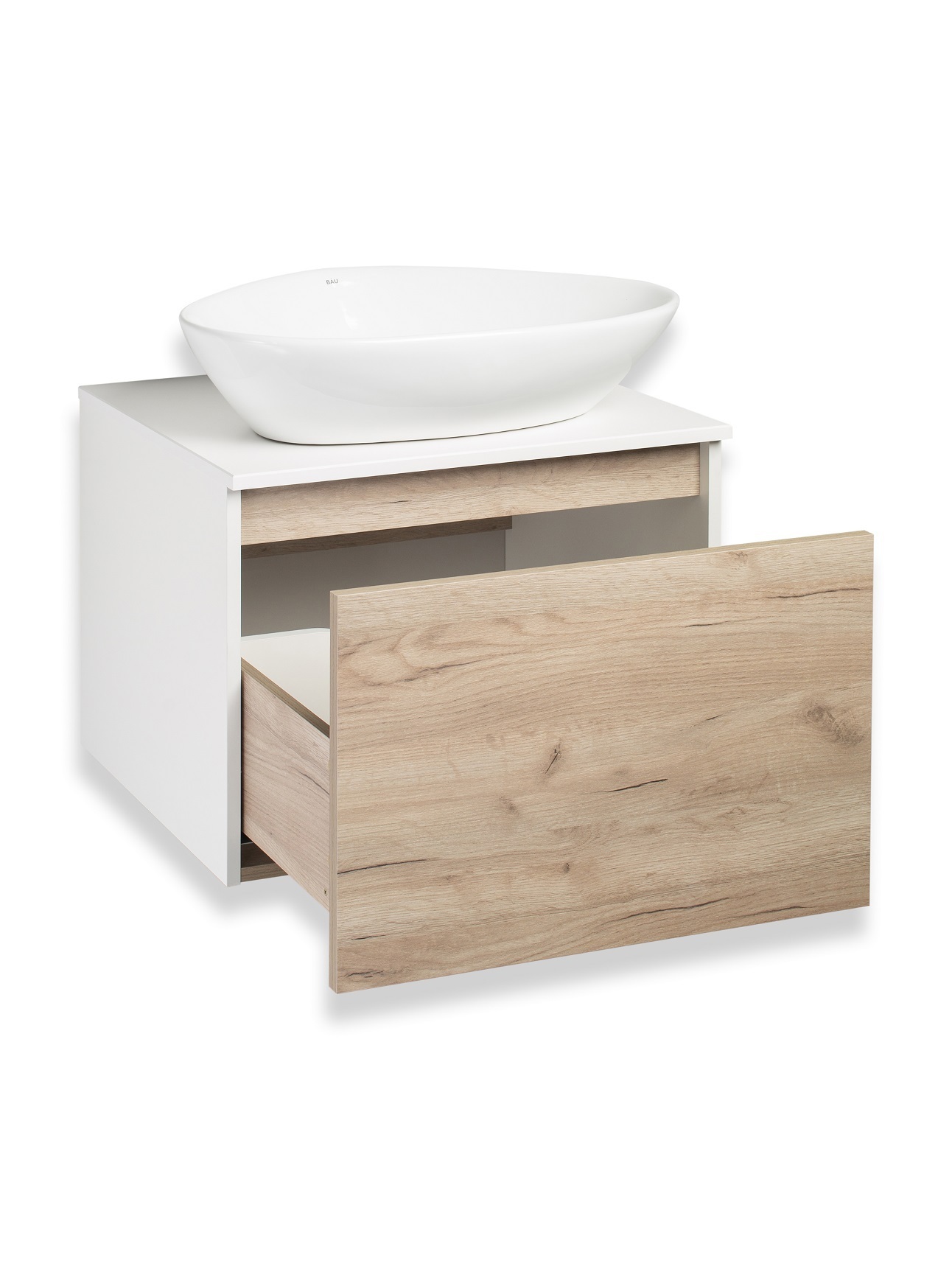 Тумба с раковиной Runo Бари 60 цвет крафтовый дуб раковина TERZO 60 с донным клапаном ️ купить ...