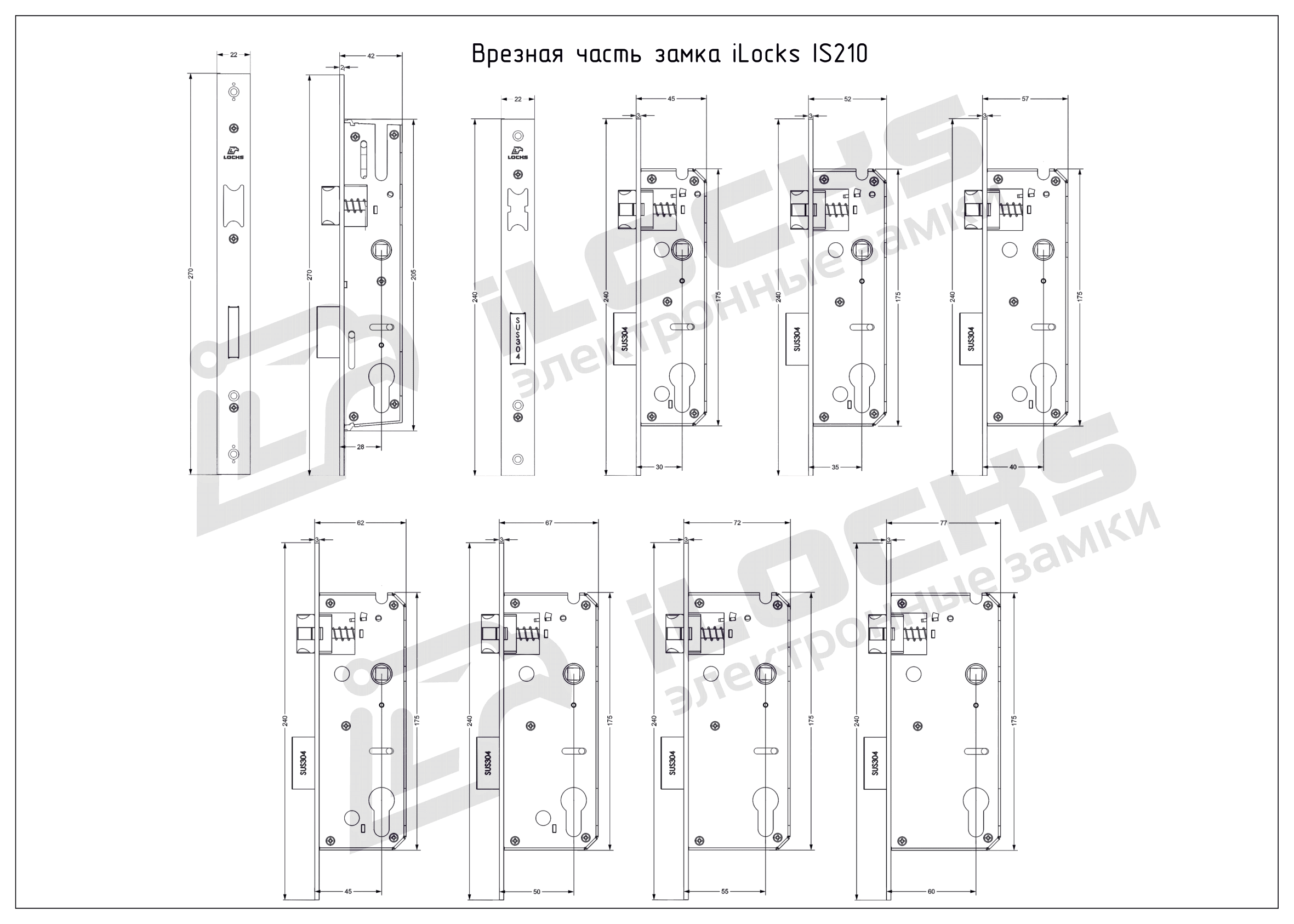 Электронный замок iLocks IS210A-S BL ️ купить по цене 20 880 ₽ в Москве ...