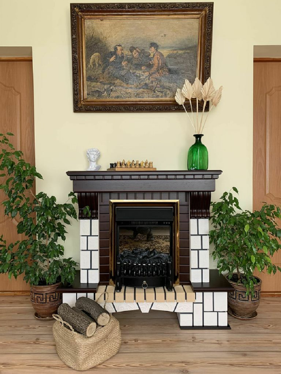 Каминокомплект Inter Flame Экстер + Fobos Black (BLT-999B-5/Black ...