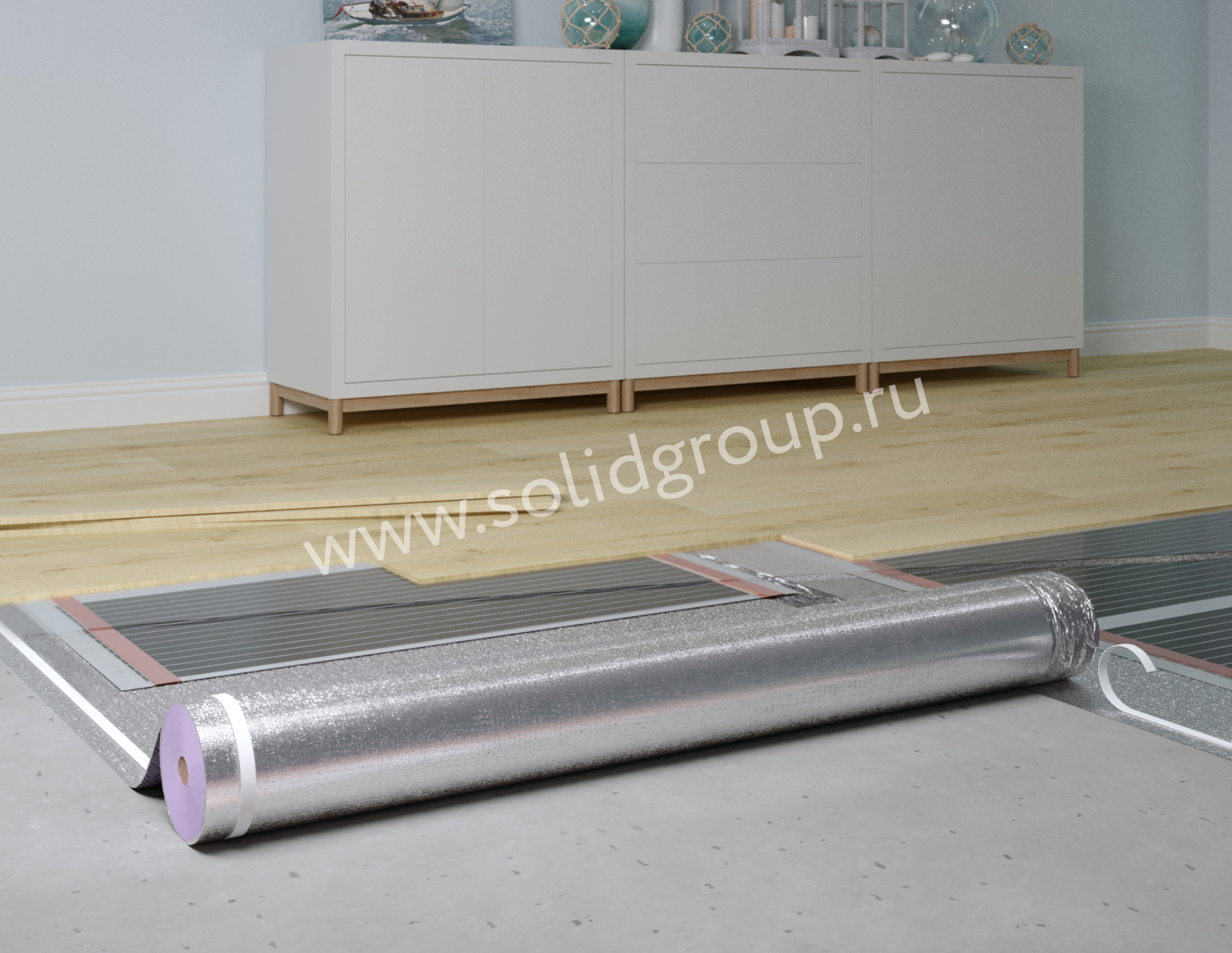 Подложка рулонная SoliD IXPE Lamination с интегрированной пароизоляцией 1.5 мм 15 м² ️ купить по ...