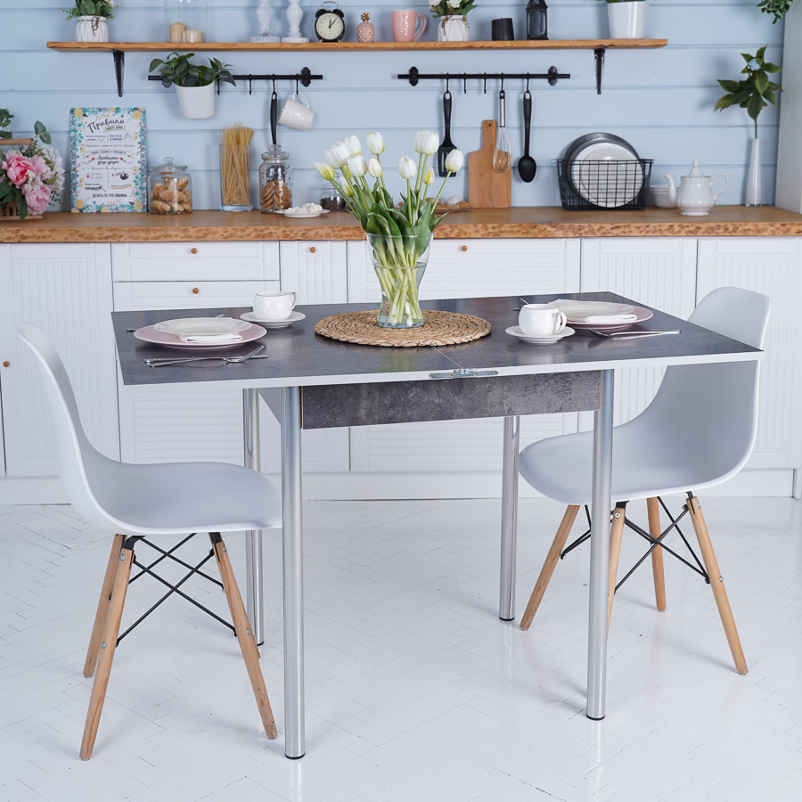 Кухонный стол прямоугольный Frenesie Столвистакаменьтемный 60x78 см ...