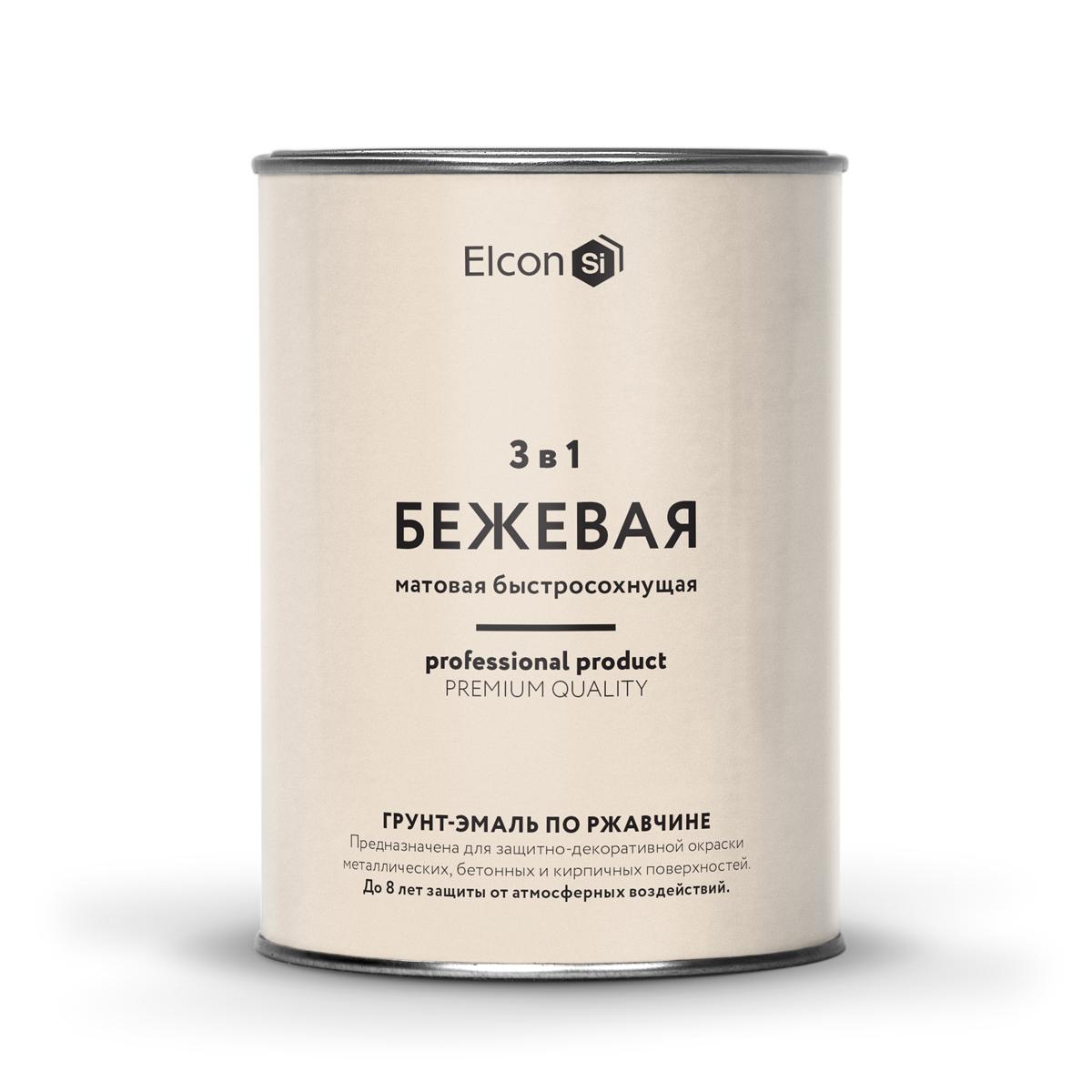 Грунт-эмаль 3 в 1 ELCON 00-00462302 цвет бежевый 0.8 л ️ купить по цене 675 ₽ в Москве с ...