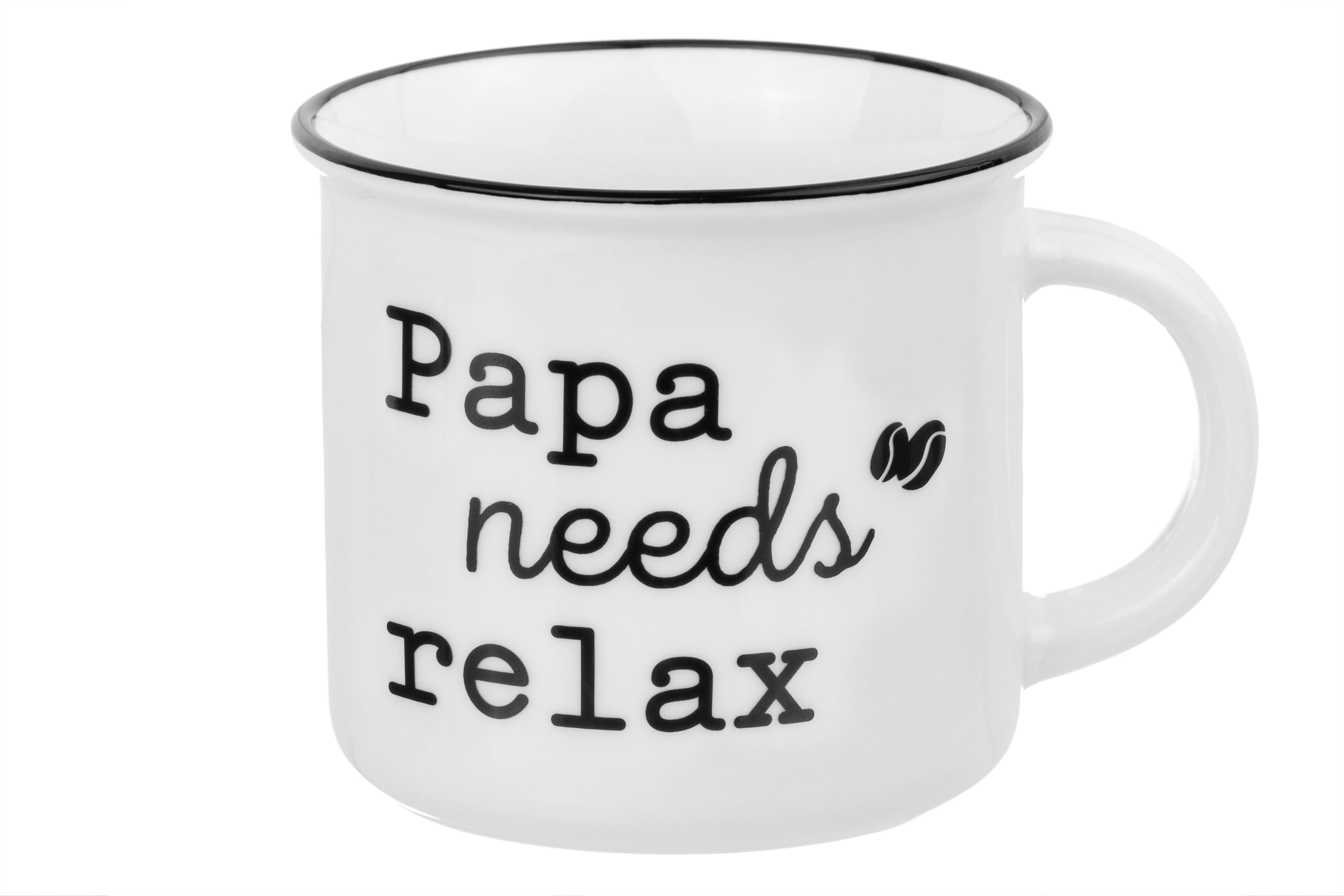 Кружка 400 мл Elan Gallery Papa needs relax фарфор цвет черный/белый ️ ...