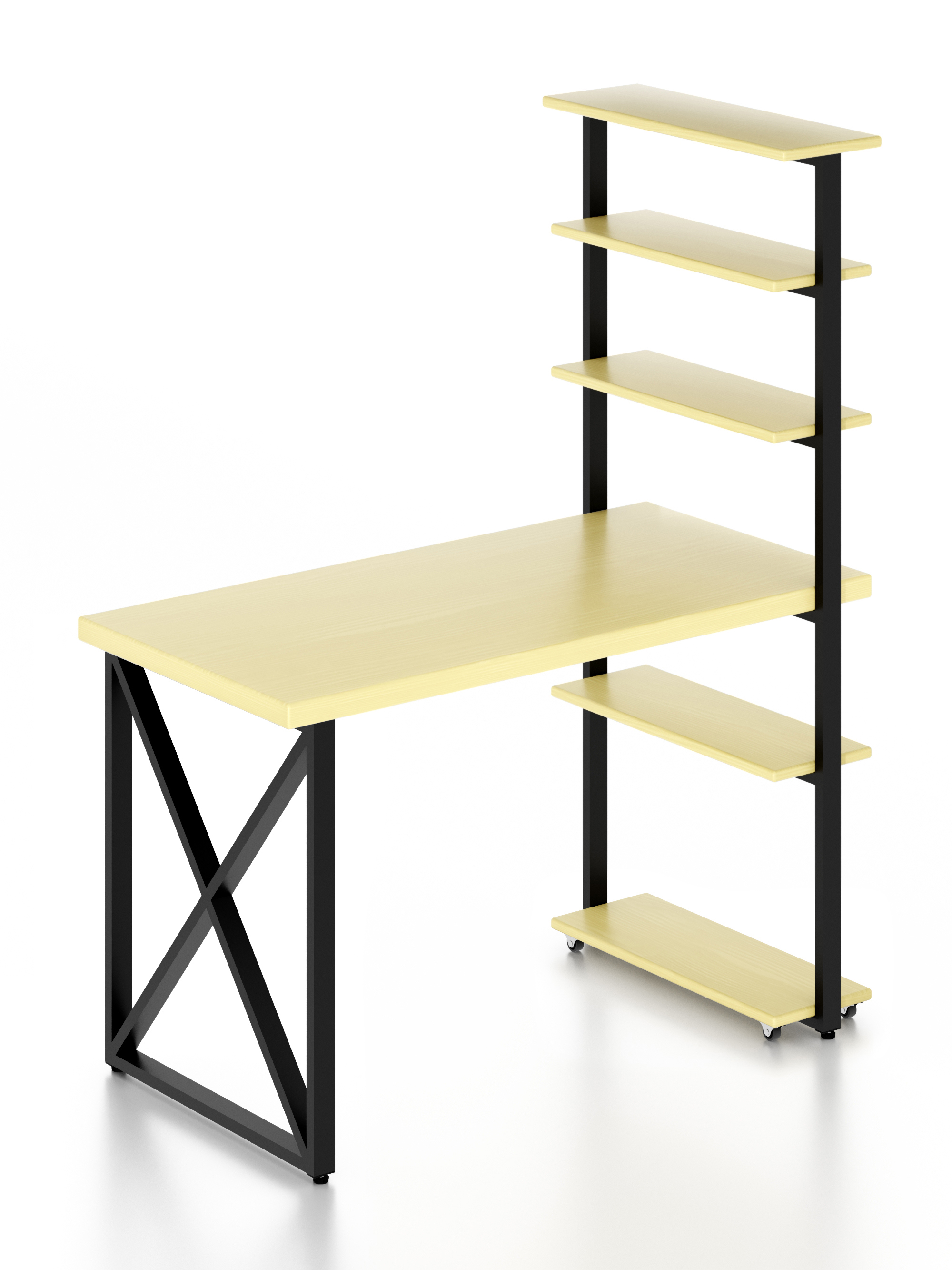 Стол Solarius loft с 5 полками столешница 40 мм 60x145x100 см ...