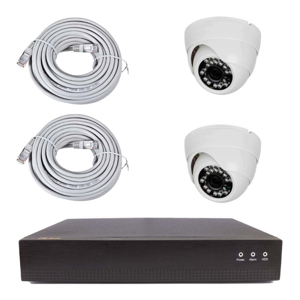 Комплект для видеонаблюдения IP PS-link 2Мп 2 камеры для помещения с ...