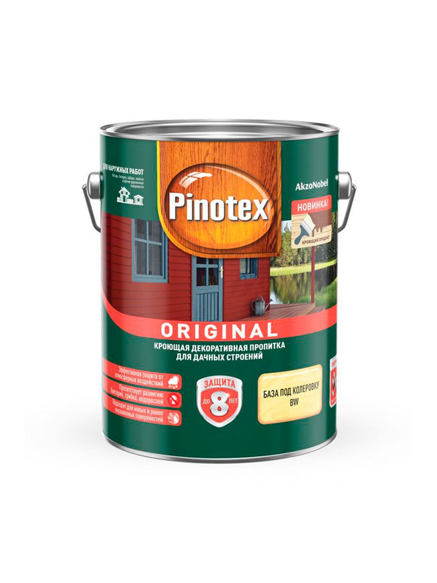 Пропитка древесины PINOTEX 0С 00017346 матовый белый 0.9 л ️ купить по ...