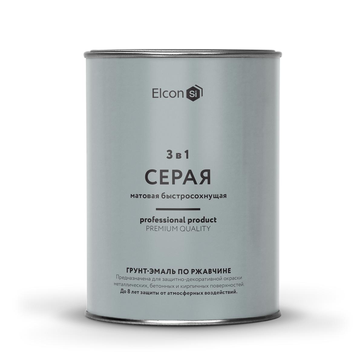 Грунт-эмаль 3 в 1 ELCON 00-00462297 цвет серый 0.8 л ️ купить по цене 885 ₽ в Москве с доставкой ...
