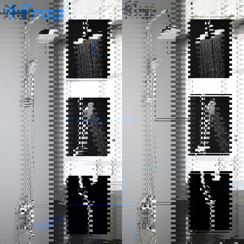 Душевая система Frap F2418 3 режим цвет хром ️ купить по цене 12055 ₽/шт. в Москве с доставкой в ...