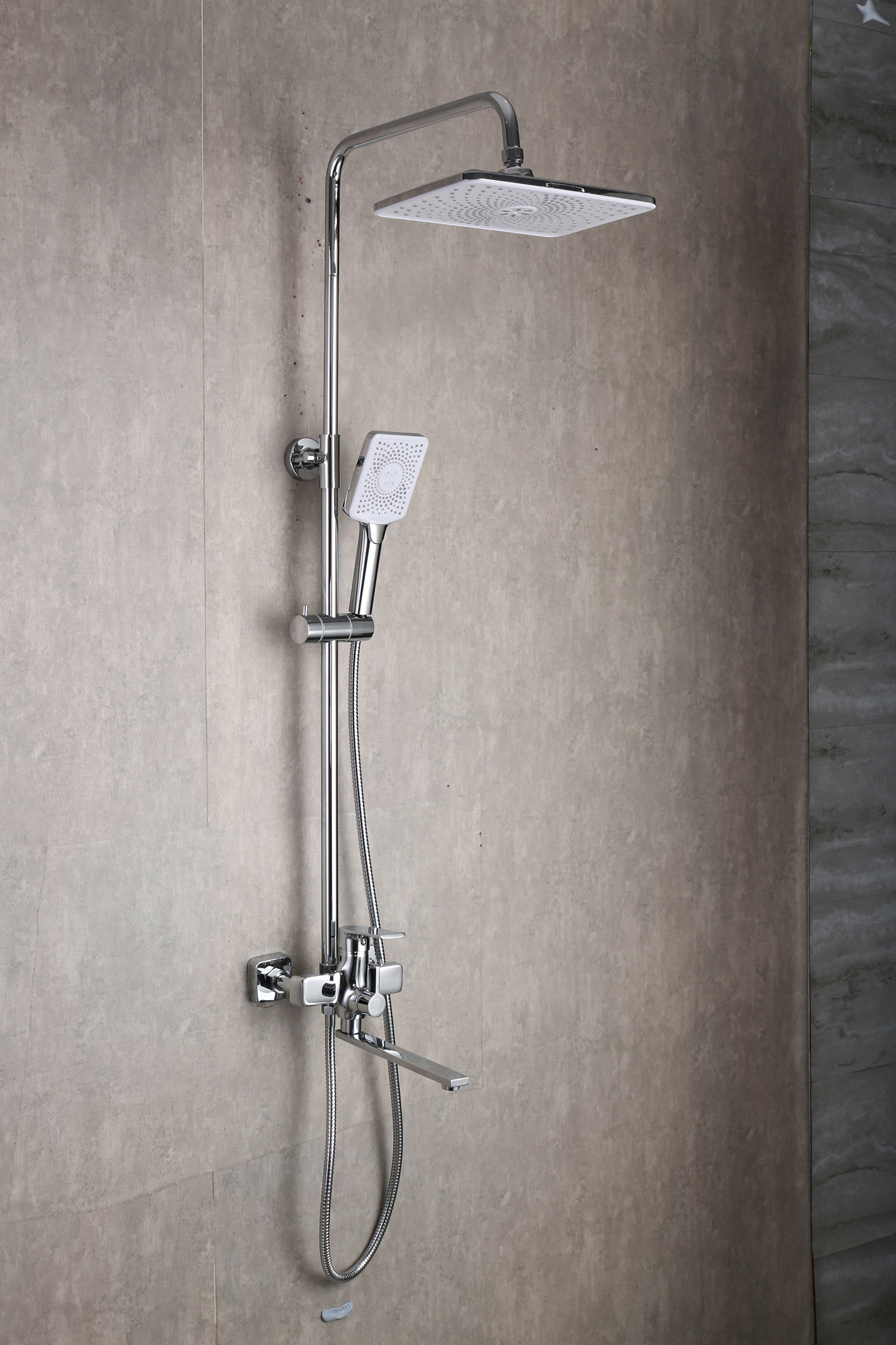 Душевая система FRAP F2471 однорычажный смеситель цвет серебристый ️ купить по цене 18 807 ₽ в ...