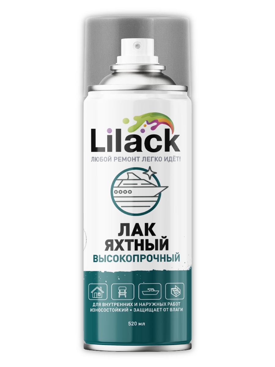 Лак аэрозольный Lilack яхтный 7134-31 LK бесцветный матовый 520 мл ️ ...