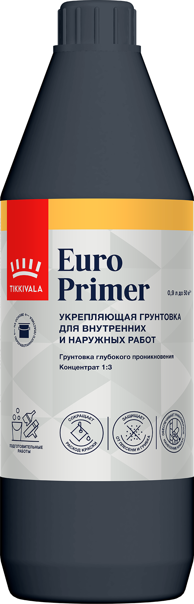 Грунтовка универсальная Tikkurila Euro Primer прозрачная 0.9 л ️ купить ...