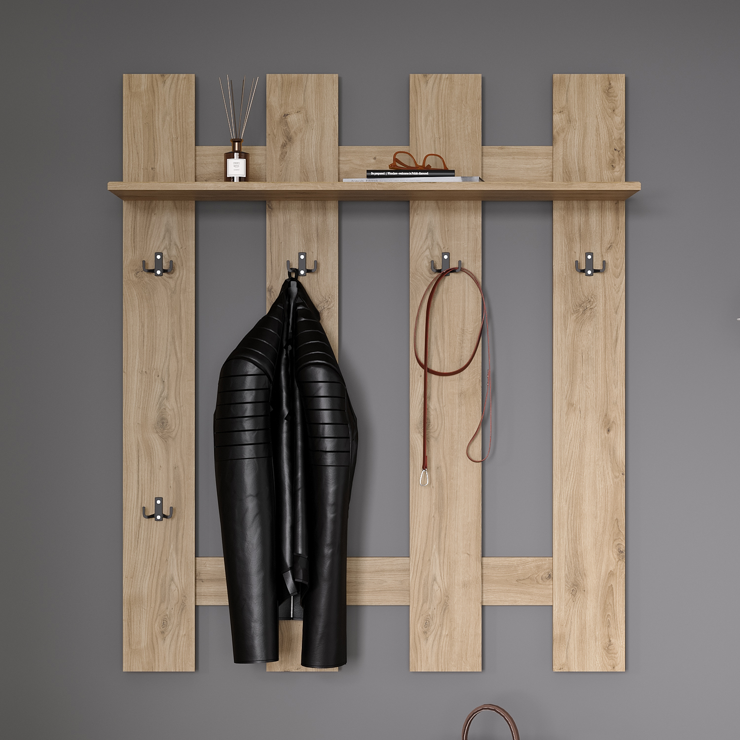 Настенная вешалка Anrex Doorset 105x125x27.20 см ЛДСП цвет бежевый ️ купить по цене 5 199 ₽ в ...